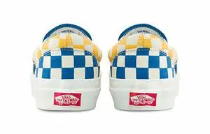 VANS Style 98 Checkerboard Slip-on Sneakers - Blue/yellow