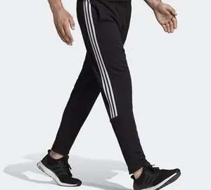 Adidas Stripe Printing Training Sports Long Pants - Black