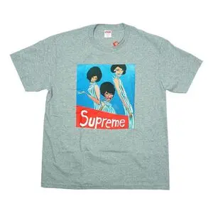 Supreme Fw18 Group Tee Heather Printing Short Sleeve Gray - Grey