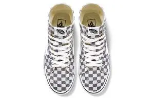 VANS Sk8-hi Tapered Checked High Top Sneakers - Gray/white