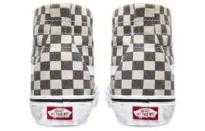 VANS Sk8-hi Tapered Checked High Top Sneakers - Gray/white