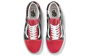 VANS Old Skool Vlogo Sneakers - Black/red