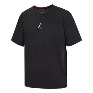 JORDAN Logo Printing Sports Pullover Round Neck Short Sleeve T-shirt - Black