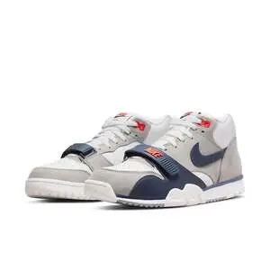 Nike Trainer 1 Mid Sneakers - Gray/white/blue