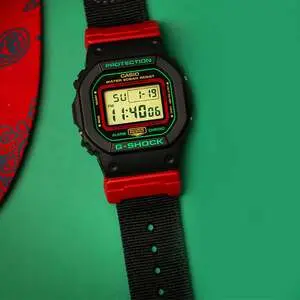Casio G-shock Square Watch - Black/red