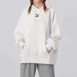 PUMA Classics Oversized Logo Fleece Hoodie - Default Color