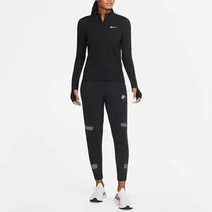 Nike Element Half Zipper Casual Sports Running Black Gym Clothes