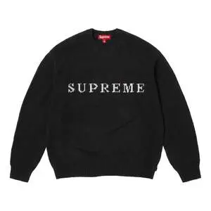 Supreme Contrast Logo Sweater - Black