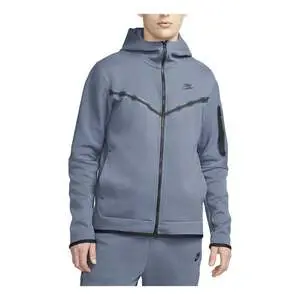 Nike Tech Fleece Full-zip Hoodie 'blue - Grey
