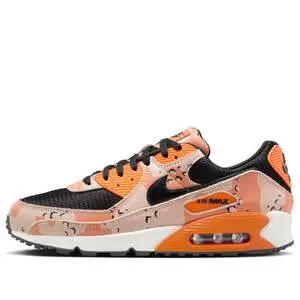 Nike Nike Air Max 90 Premium Camouflage Sneakers Bio Beige/safety Orange/phantom