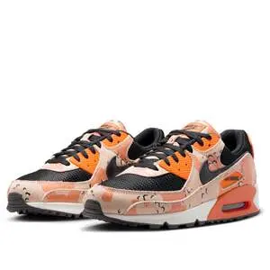 Nike Max 90 Premium Camouflage Sneakers - Bio Beige/safety Orange/phantom