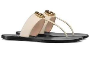 Gucci Thong Sandal With Double G Detail - Default Color