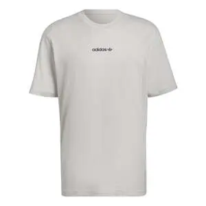 Adidas Originals Logo Printing Round Neck Pullover Short Sleeve White