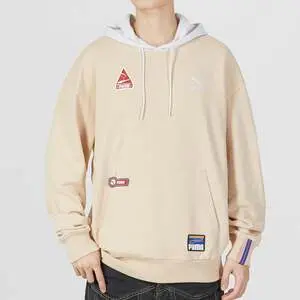 PUMA Team Badge Hoodie - Beige
