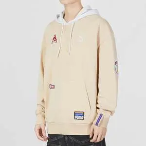 PUMA Team Badge Hoodie - Beige