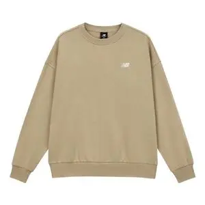NEW BALANCE Casual Pullover Sweatshirt Asia Sizing 'khaki - Khaki/white