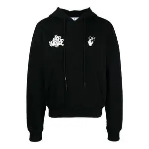 Off-White Printed Logo Pullover Hoodie