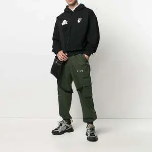 Off-White Printed Logo Pullover Hoodie