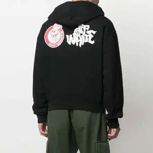 Off-White Printed Logo Pullover Hoodie