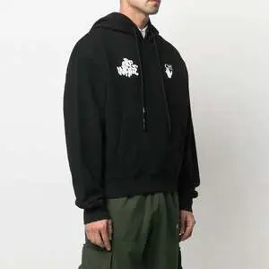Off-White Printed Logo Pullover Hoodie