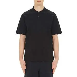 Adidas Y-3 Casual Solid Color Cotton Polo Shirt - Black
