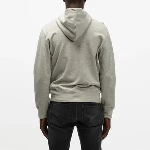 Play Comme Des Garcon Zip Up Hoodie With Black Heart - Grey