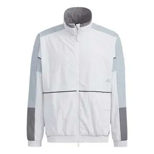 Adidas Contrasting Color Stand Collar Zip-up Track Jacket - Default Color