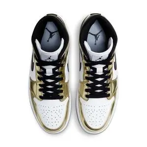JORDAN 1 Mid Se Metallic Sneakers - Gold