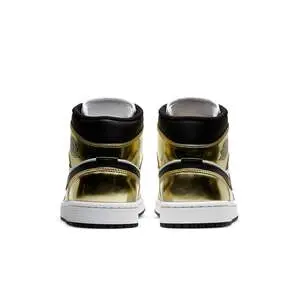 JORDAN 1 Mid Se Metallic Sneakers - Gold