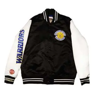 Mitchell & Ness X Nba Golden State Warriors Varsity Satin Jacket