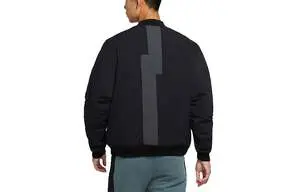 JORDAN Air Zion Flight Alphabet Embroidered Aviator Jacket - Black
