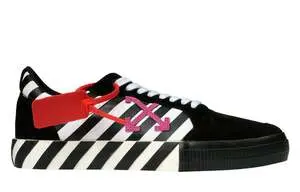 Off-White Low Top Sneakers With Graphic Detailing - Black
