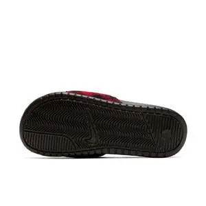 Nike Benassi Jdi Se Plaid Slippers - Red/black