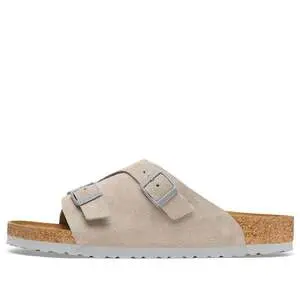 BIRKENSTOCK Zurich Suede Leather Narrow Fit Sandals - Grey
