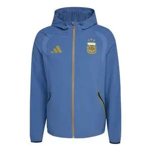Adidas Argentina Tiro Travel Full Zip Windbreaker - Crew Blue