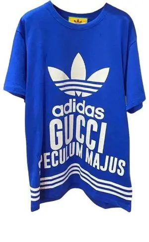 Gucci X Adidas Oversized Cotton T-shirt - Blue