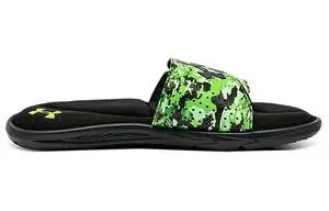 Under Armour Ignite 6 Graphic Strap Slide - Black/green