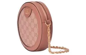 Gucci Ophidia Gg Mini Round Shoulder Bag - Pink
