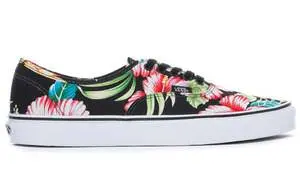 VANS Authentic Hawaiian Floral Lace Up Sneakers - Black
