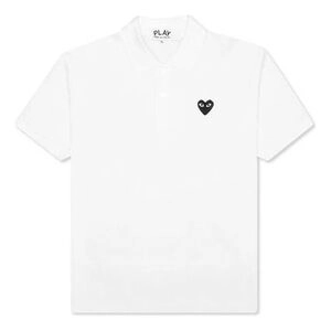 Play Comme Des Garcon Polo Black Emblem - White