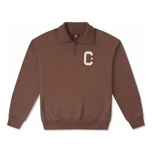 CONVERSE Essential Half-zip Sweatshirt - Brown