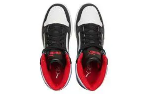 PUMA Rebound Layup Mid Top Sneakers - White/black/blue