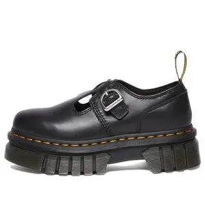 Dr. Martens Audrick Nappa Lux Platform Mary Jane Shoes - Black
