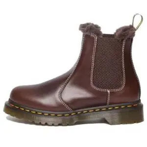 Dr. Martens 2976 Leonore Faux Fur Lined Chelsea Boots - Dark Brown