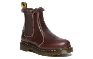 Dr. Martens 2976 Leonore Faux Fur Lined Chelsea Boots - Dark Brown