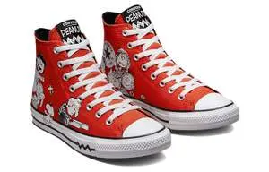 CONVERSE X Peanuts Chuck Taylor All Star High Top Sneakers - Red/white/black