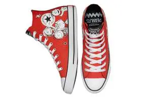 CONVERSE X Peanuts Chuck Taylor All Star High Top Sneakers - Red/white/black