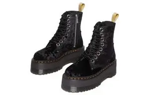 Dr. Martens Vegan Jadon Max Crushed Velvet Platform Boots