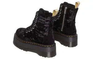 Dr. Martens Vegan Jadon Max Crushed Velvet Platform Boots