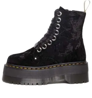 Dr. Martens Vegan Jadon Max Crushed Velvet Platform Boots